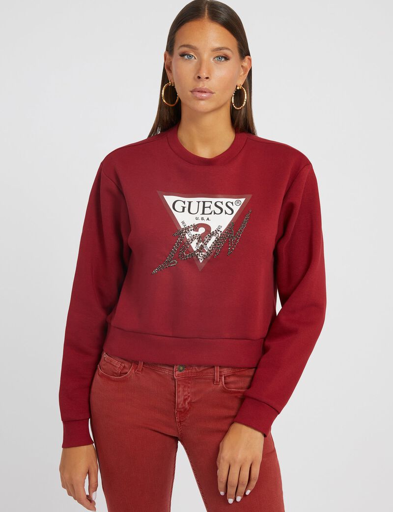 Shop GUESS Online Triangle Logo Sweatshirt
