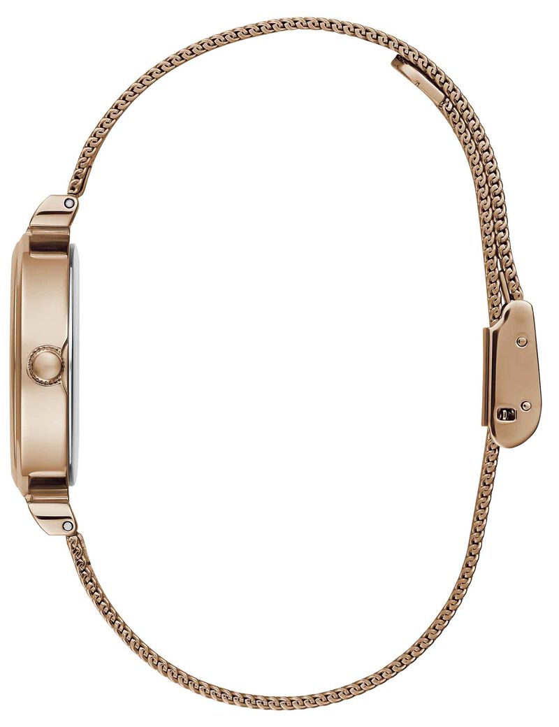 Shop GUESS Online Rose-gold Mesh Analog
