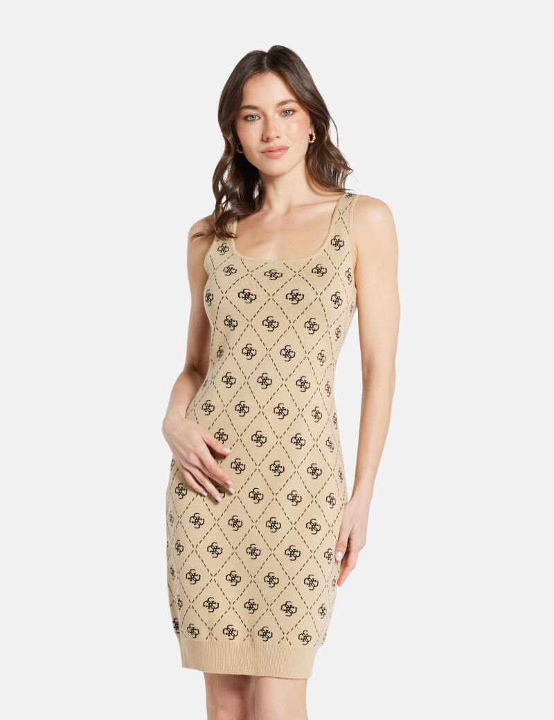 Shop GUESS Online 4G logo wool blend mini dress