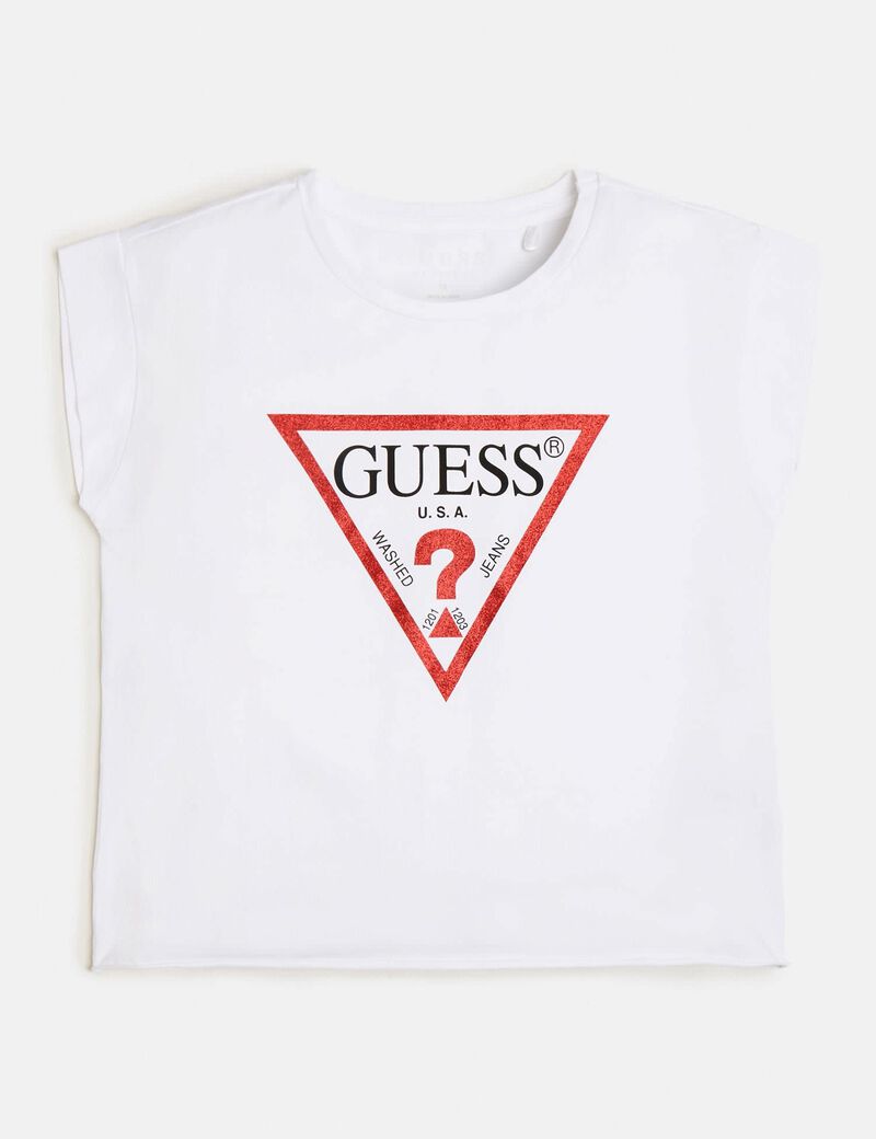 Shop GUESS Online TRIANGLE LOGO T-SHIRT