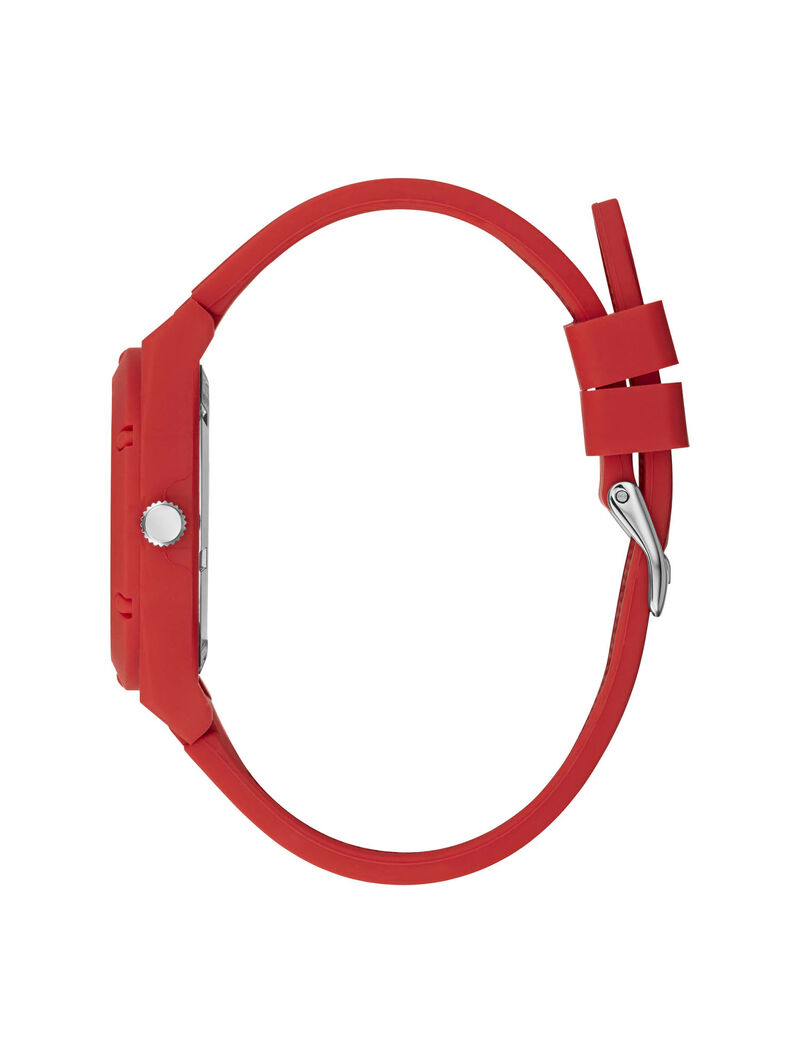 Shop GUESS Online Red Logo Analog Watch