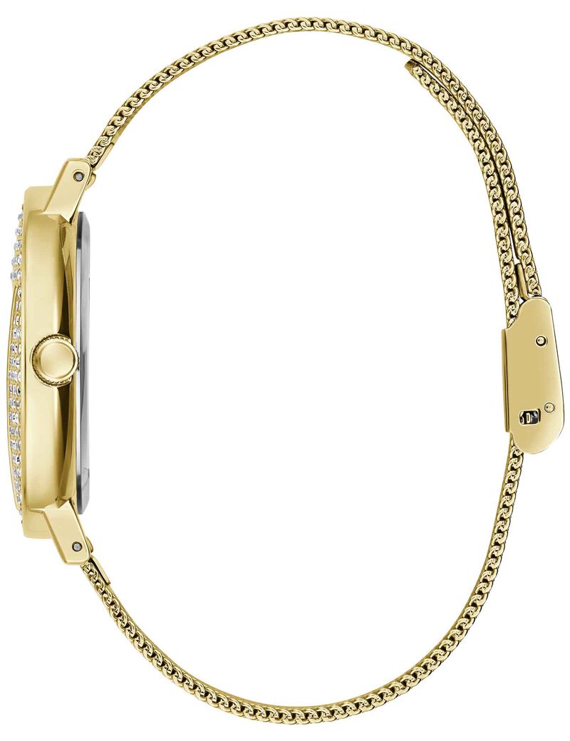 Shop GUESS Online Gold-tone Mesh Analog Watch