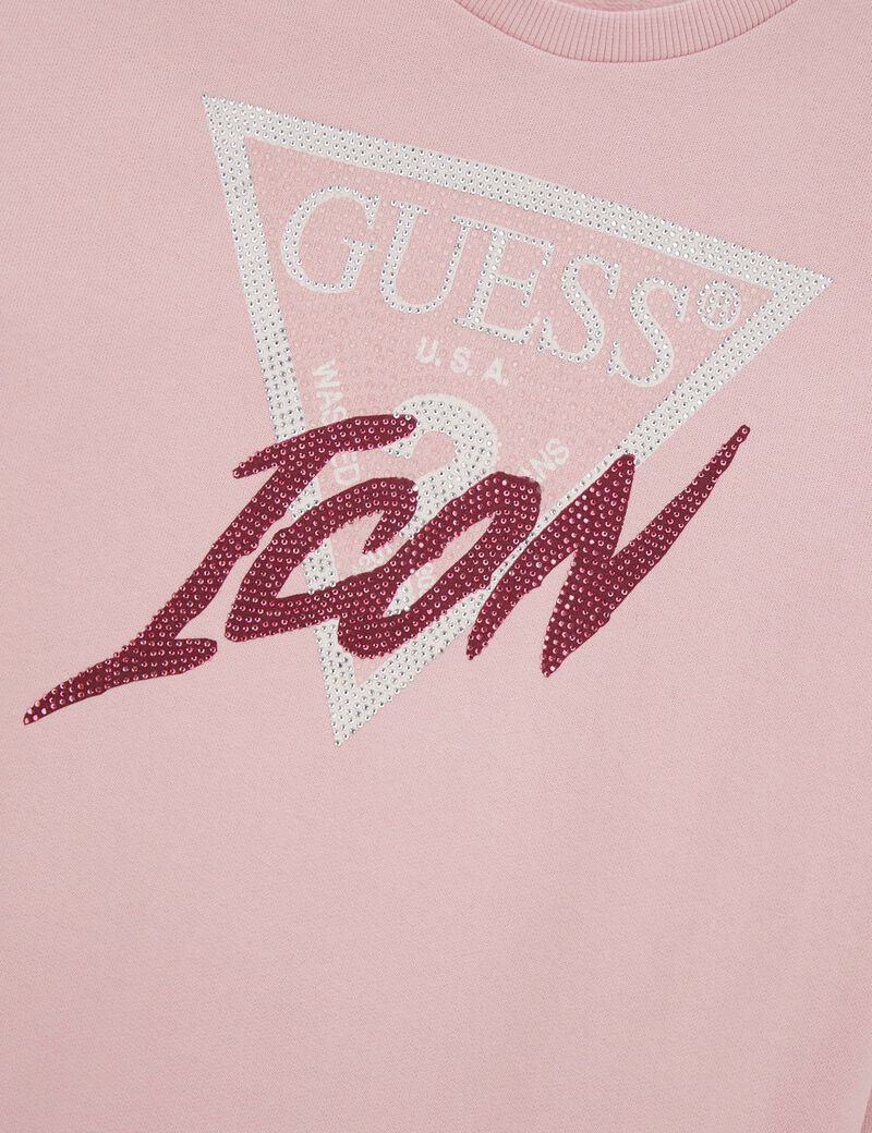 Shop GUESS Online Rhinestones icon logo sweatshirt