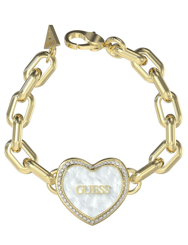 Shop GUESS Online PEARL HEART BRACELET